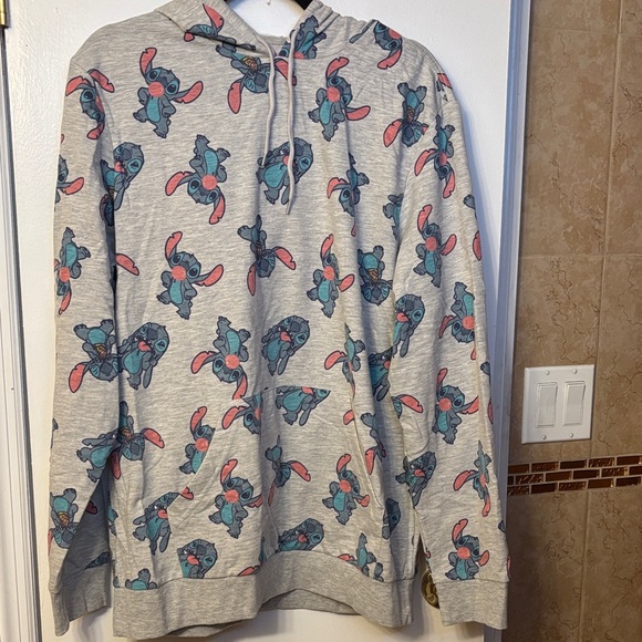 Disney | Shirts | Disney Stitch Gray Graphic Hoodie | Poshmark